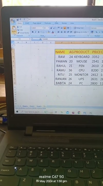 Computer knowledge Excel data ko picture me convert karne ka shortcut trick - YouTube