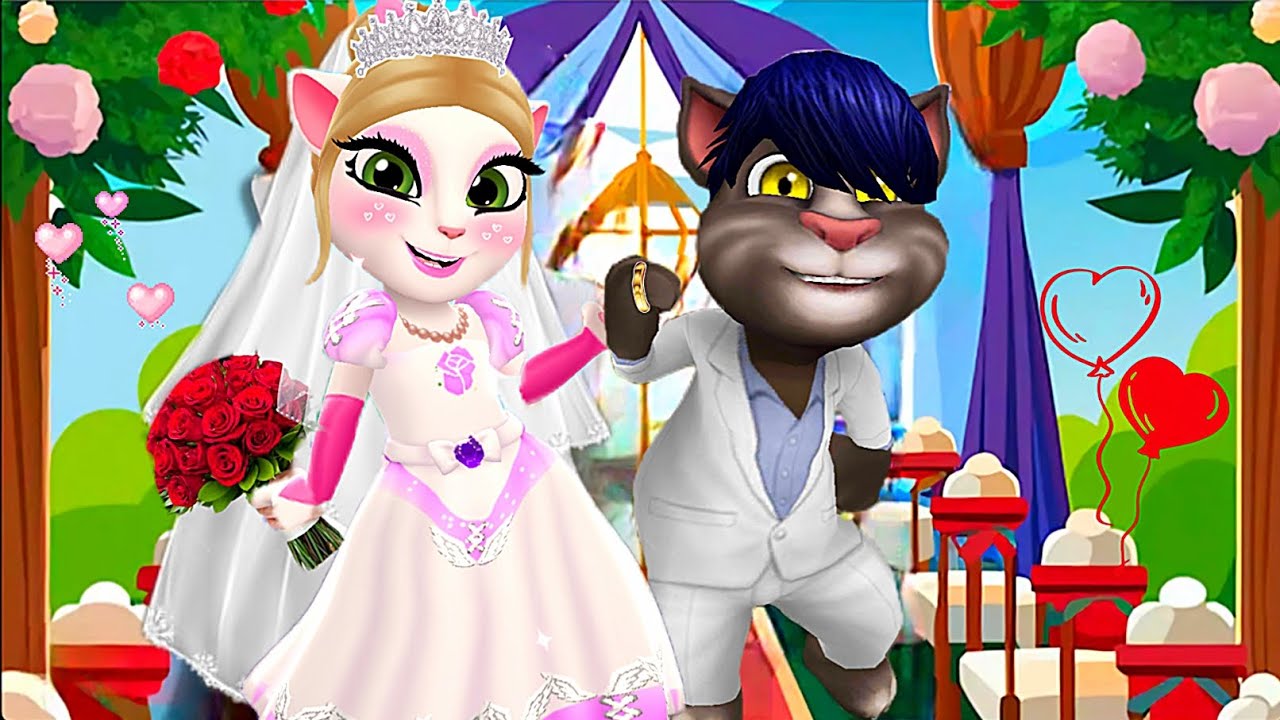 My talking Angela 2 | Angela and Tom Couple's wedding 💒💍 Cosplay The ...