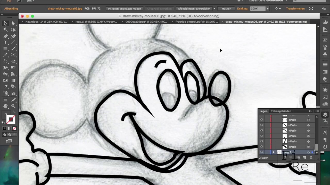 Mickey Mouse Illustrator - YouTube