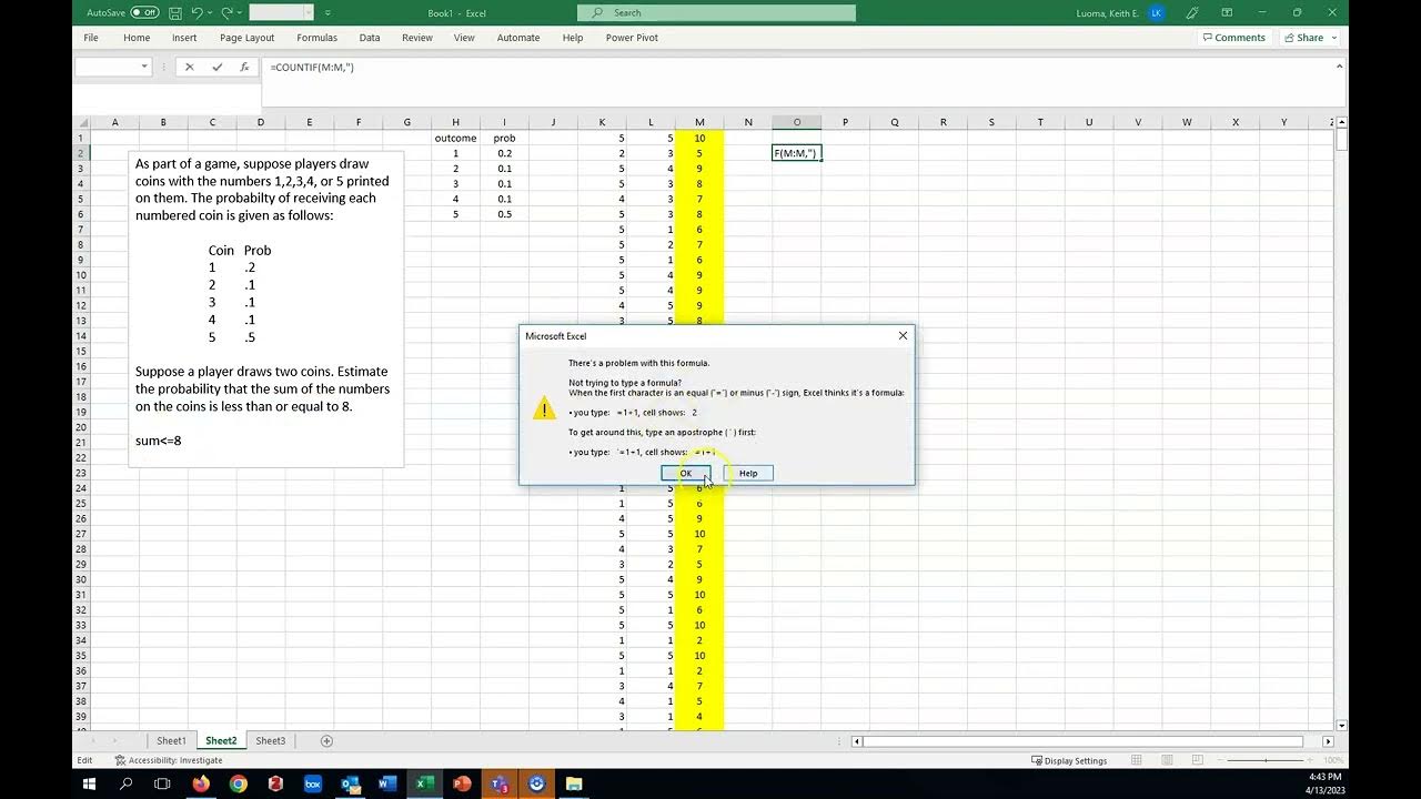 Simple simulations with Excel (Part 1) - YouTube