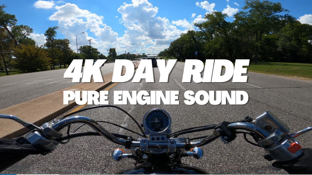Pure Engine Sound - 4K - Day Ride - Honda Shadow - YouTube