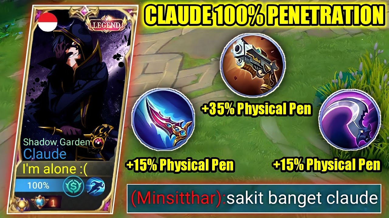 GLOBAL CLAUDE BEST PENETRAION 100% BUILD BURST DAMAGE | BUILD CLAUDE ...