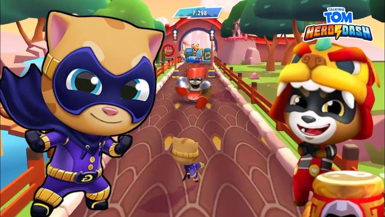 Talking Tom Hero Dash - New Heroes - Raccoon Boss - Midnight Ginger ...