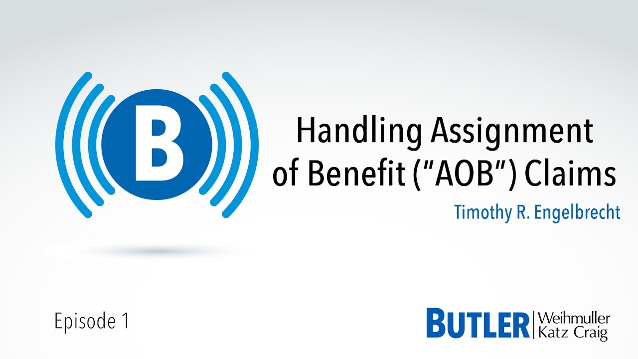 Handling of Assignment of Benefit ("AOB") Claims - YouTube