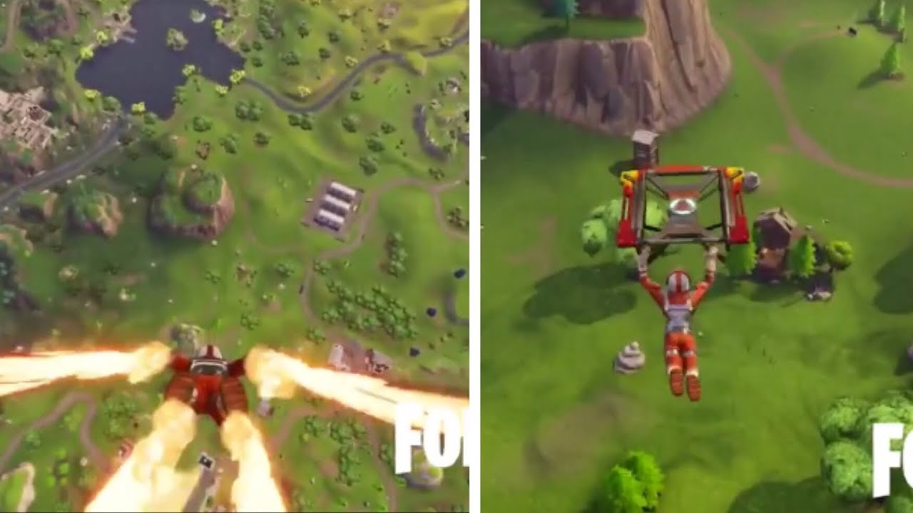 NEW SKYDIVING TRAILS AND SPACE MAN SKIN- FORTNITE UPDATE - YouTube