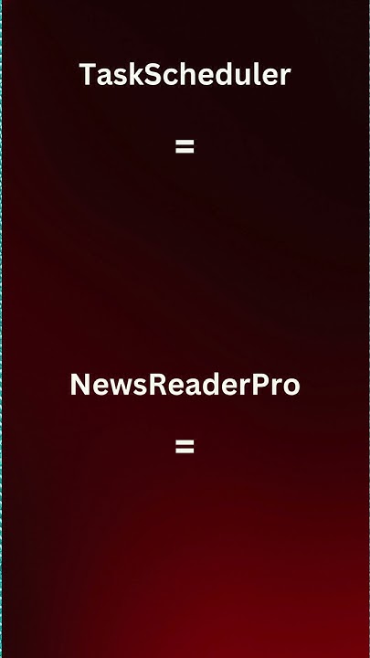 Task Scheduler - YouTube