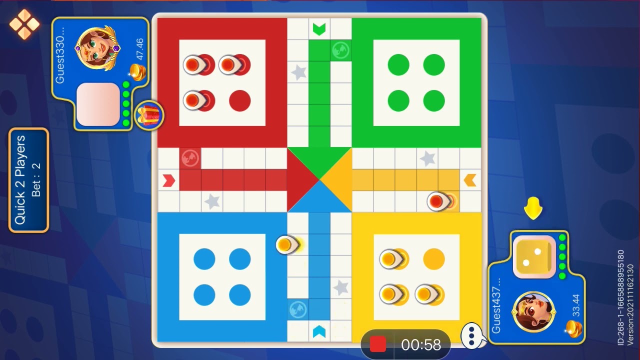 ludo game in || 2 player gameplay 2 player mast match win #ludogame ...