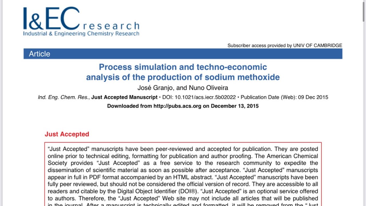 [Simulasi Produksi Natrium Metoksida sebagai Katalis Biodiesel ...