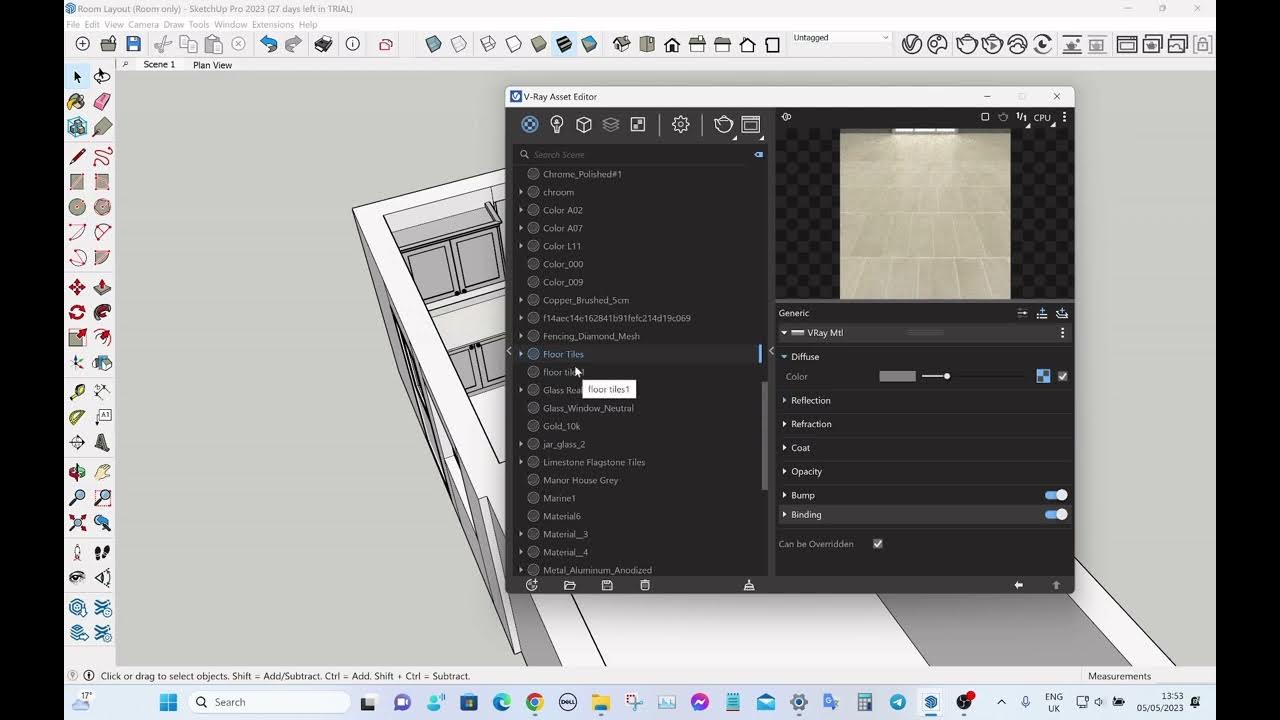 4 Beginner Sketchup Tutorial Adding Materials In Sketchup Using The