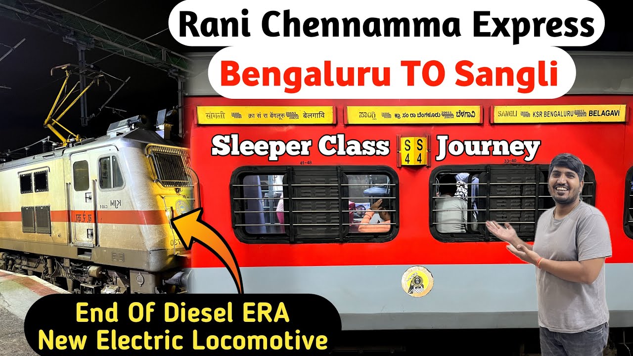 RANI CHENNAMMA EXPRESS | Bengaluru To Sangli | Sleeper Journey | KSR Bengaluru | Miraj | 16589 ...