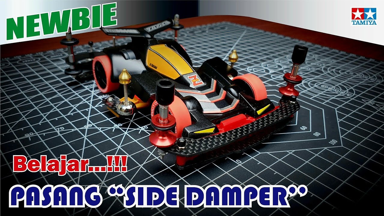 Pasang Side Damper "PEMULA" chasis super 2 Tamiya [Mini 4WD] - YouTube