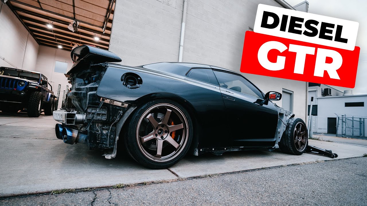 Building The World's First Powerstroke Diesel Swapped GTR - YouTube