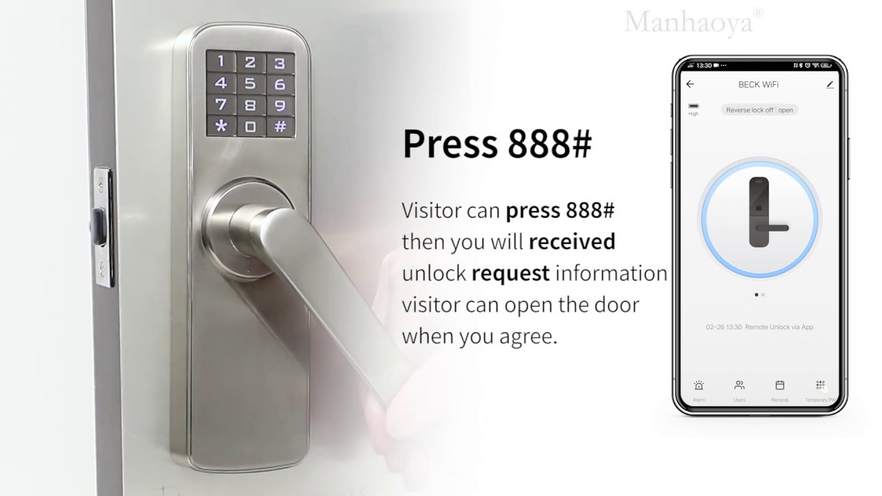 The connection guide for the smart lock M5 to moblie phone - YouTube