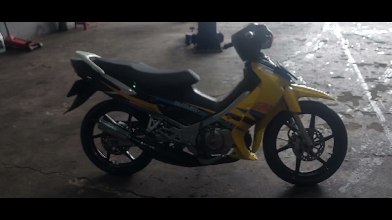 satria 2t kuning standar. - YouTube