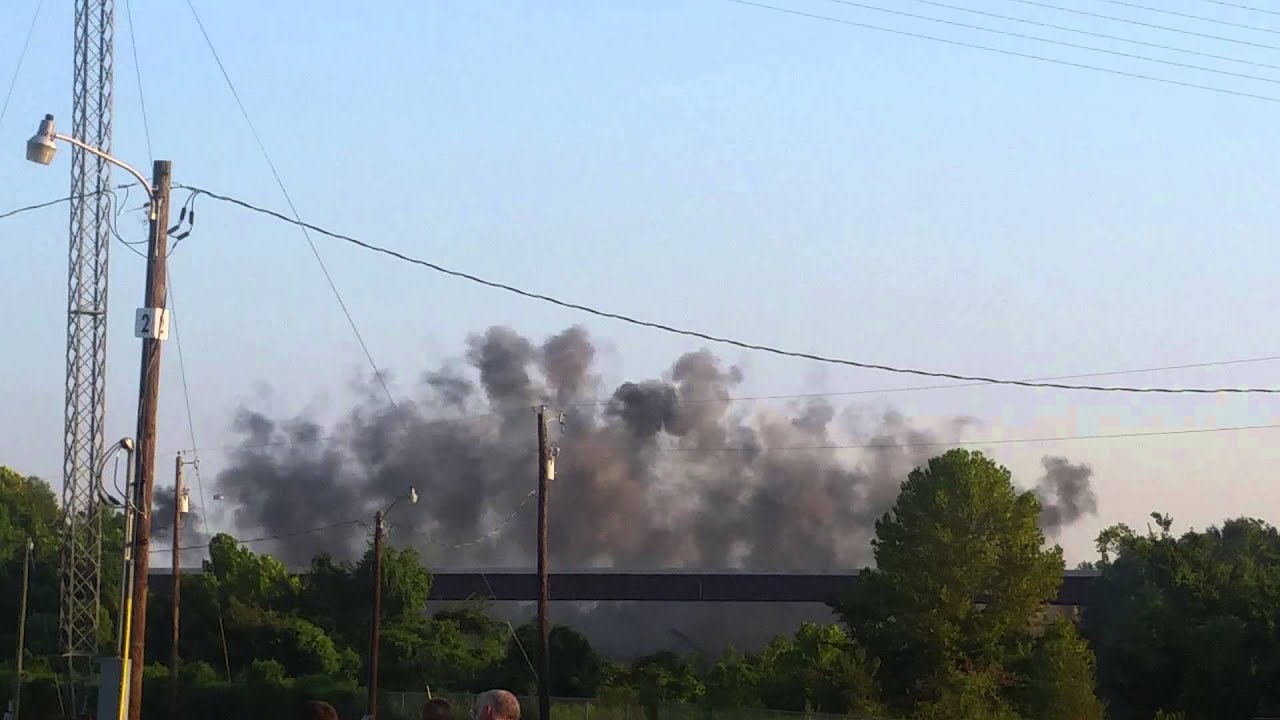 Blowing up the OK Allen bridge couple days ago - YouTube