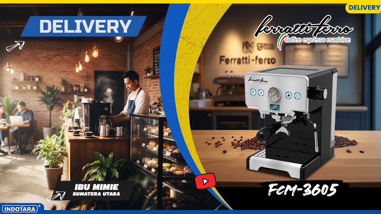DELIVERY 42 UNIT FERRATTI FERRO ESPRESSO COFFEE MACHINE FCM-3605 UNTUK ...