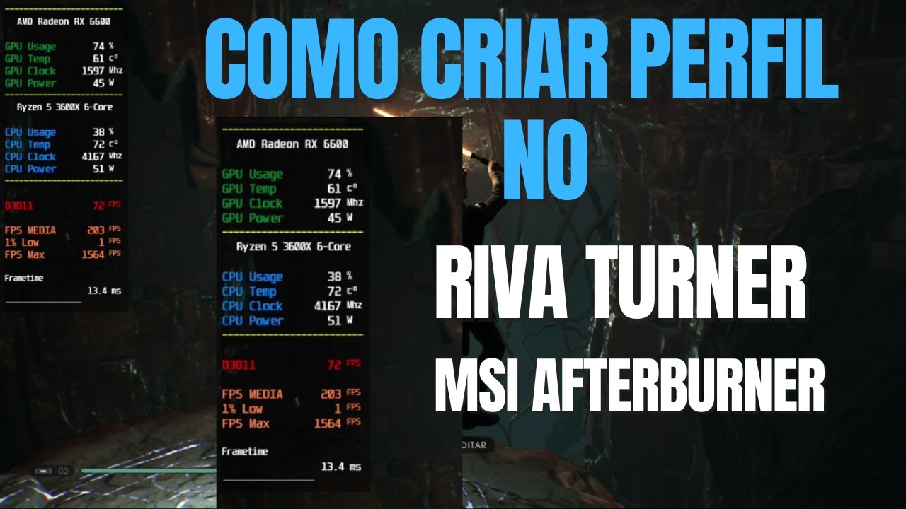COMO CRIAR UM PERFIL PERSONALIZADO DAS METRICAS NO MSI Afterburner E ...