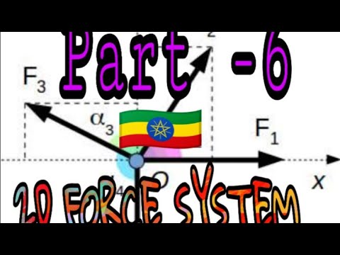 Two dimensional force system,2D analysis part _6 ,ክፍል -6 - YouTube