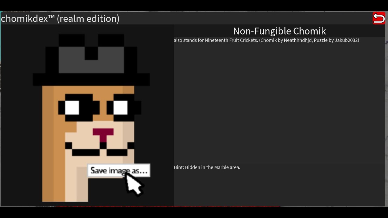 Easier way to get Non-Fungible Chomik | Roblox Find the Chomiks - YouTube