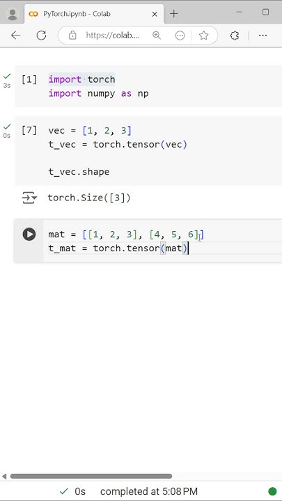 PyTorch Tensors and NumPy compatibility - PyTorch tutorial - YouTube