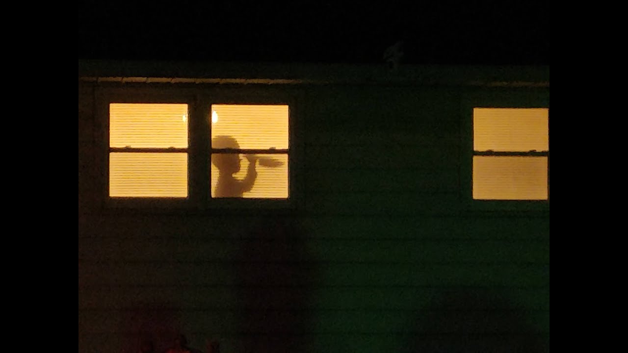 DIY Creepy Shadow Halloween Window Decoration - YouTube