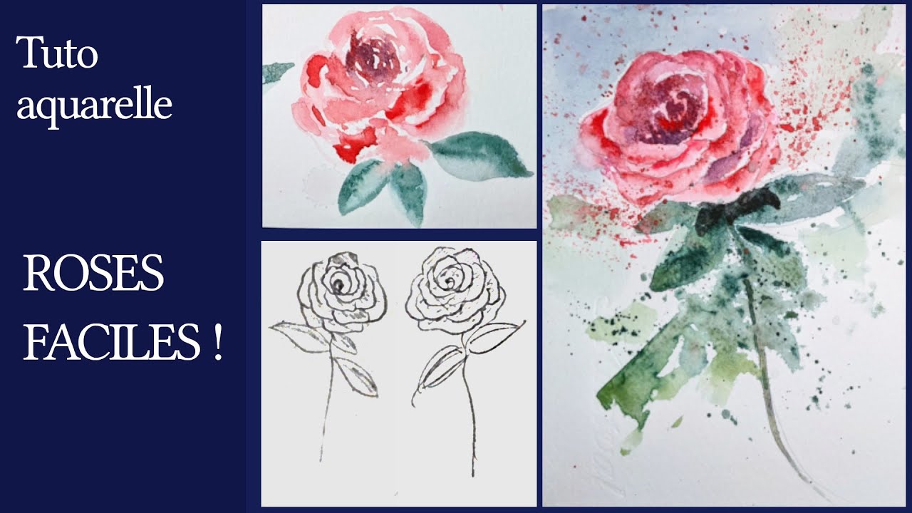 Une méthode simple pour peindre des roses à l'aquarelle - Les tutos de ...