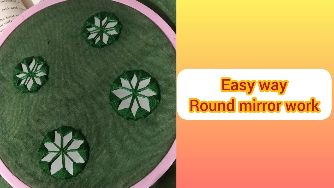 round mirror work //Mirror work belt//Gamthi work - YouTube