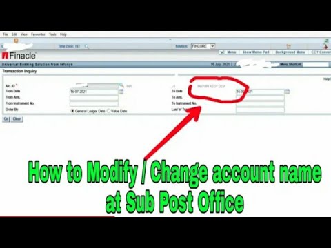 How to Change/ Modify Account Name || How to Modify CIF || CMRC || HCCA ...