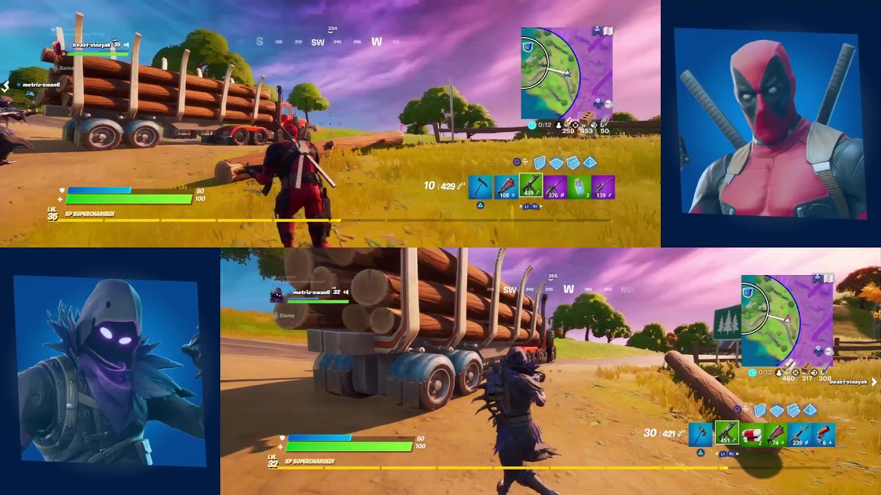 The split screen mode in fortnite - YouTube