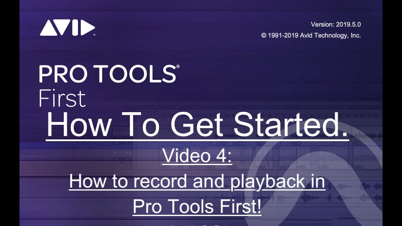 How to record and playback in Pro Tools First! - YouTube