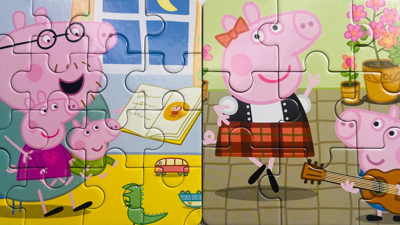 2 x Peppa Pig Jigsaw Puzzle 🌈 - YouTube