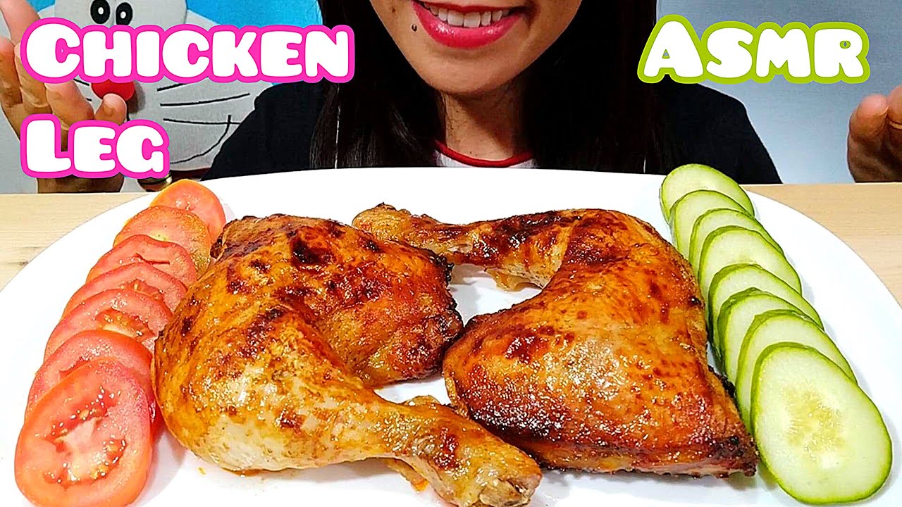 ASMR 2 Chicken Leg Savage Eating Sounds - YouTube