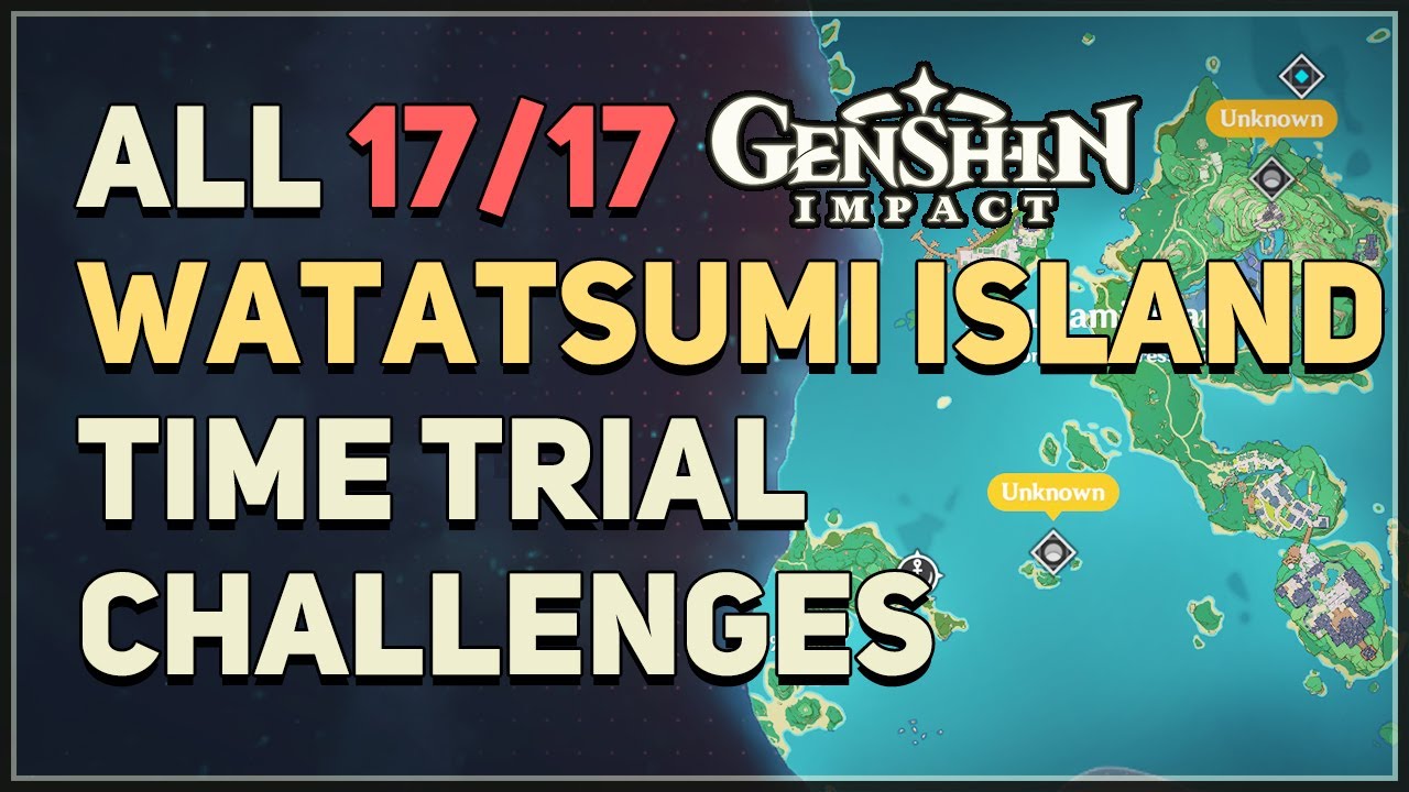 All 17 Watatsumi Island Time Trial Challenges Genshin Impact - YouTube