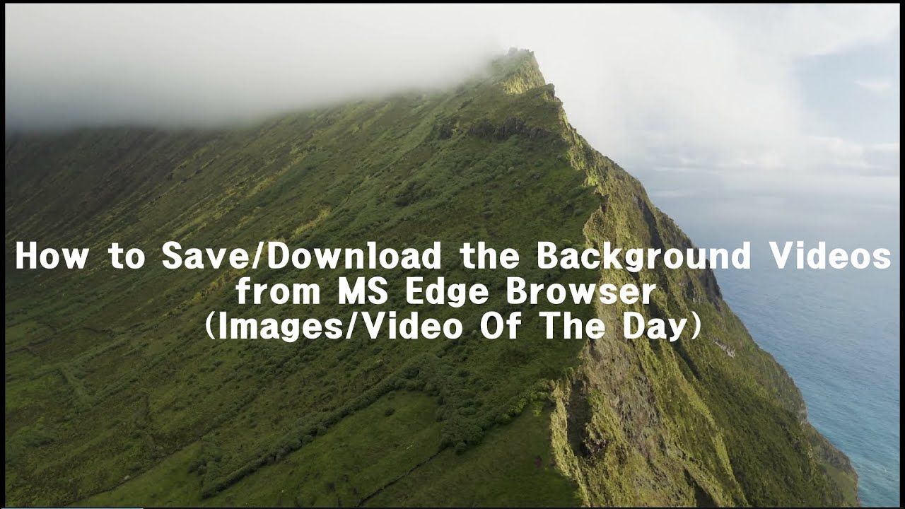 How To Save/Download the Background Videos from Microsoft Edge Browser ...