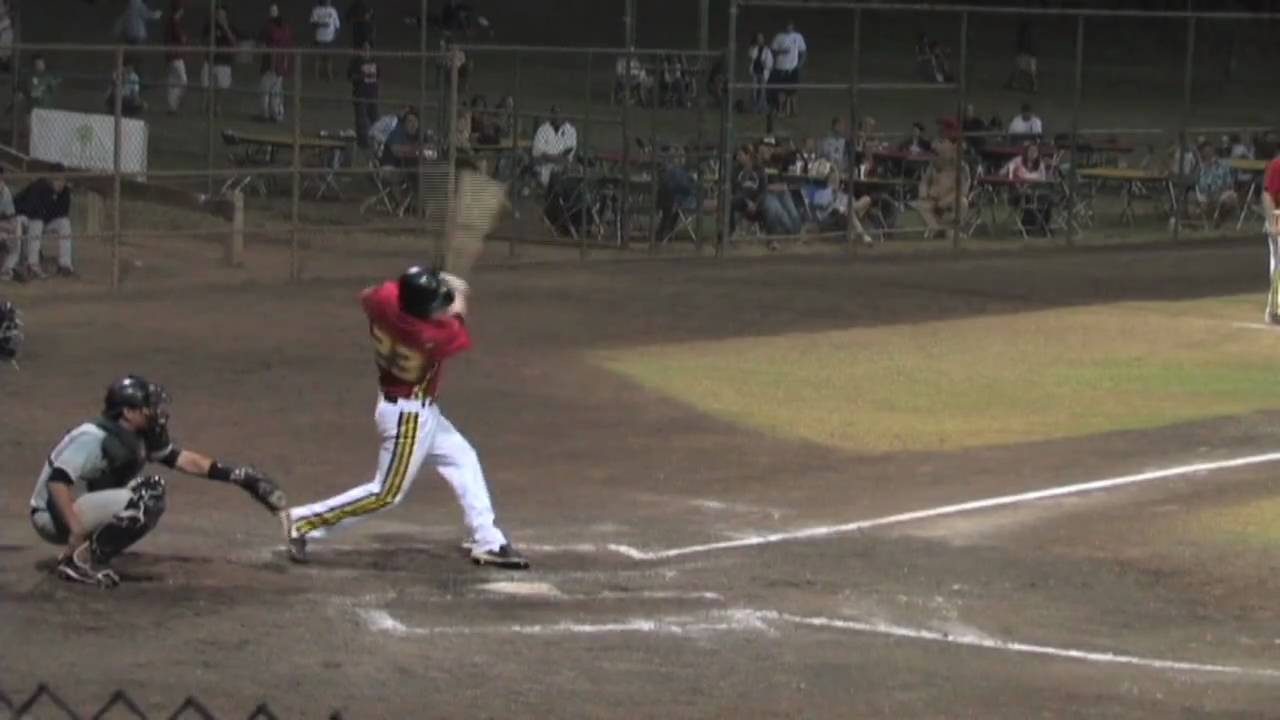 Rex Rundgren Home Run 08/15/10 Na Koa Ikaika Maui Baseball - YouTube