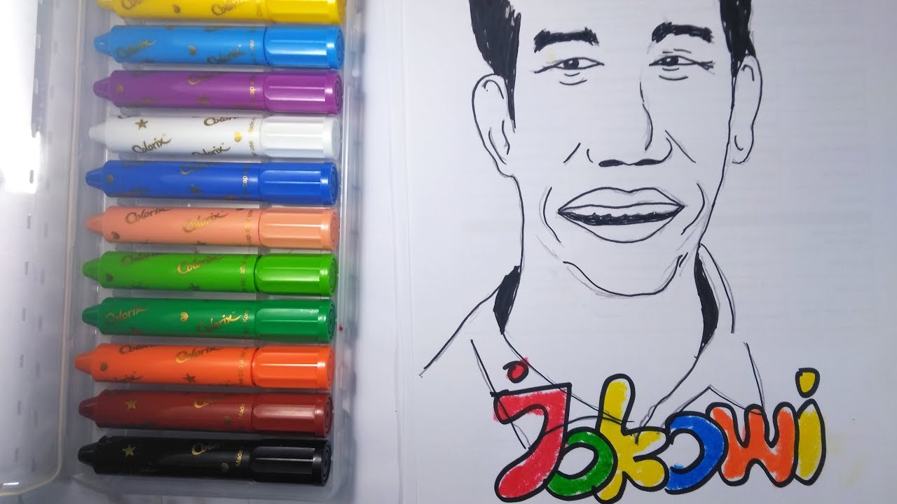 Learn Drawing Mr.Jokowi - YouTube