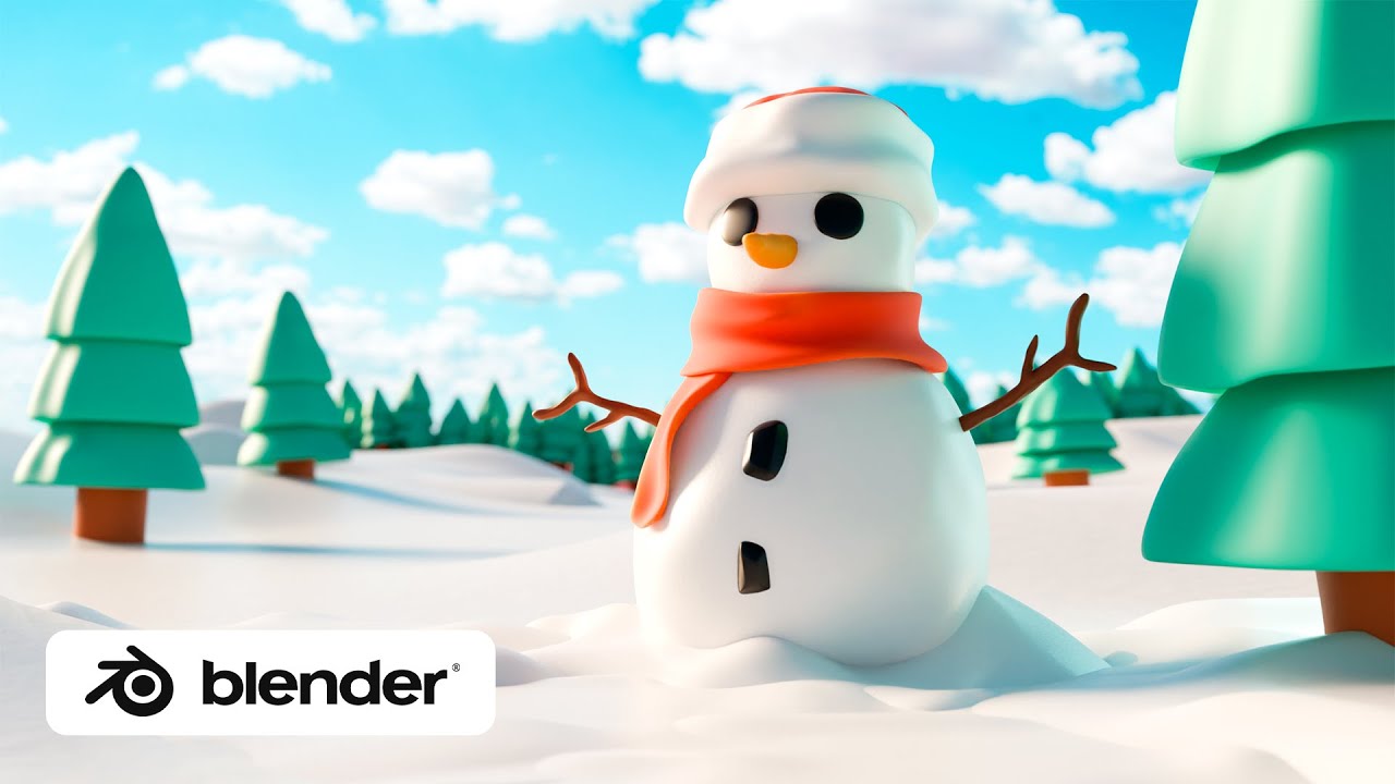 Como hacer un muñeco de nieve en Blender + EVENTO COMUNITARIO - YouTube