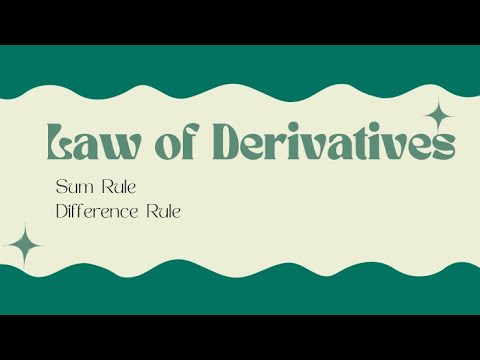 LAW OF DERIVATIVE (sum rule & power rule) - YouTube