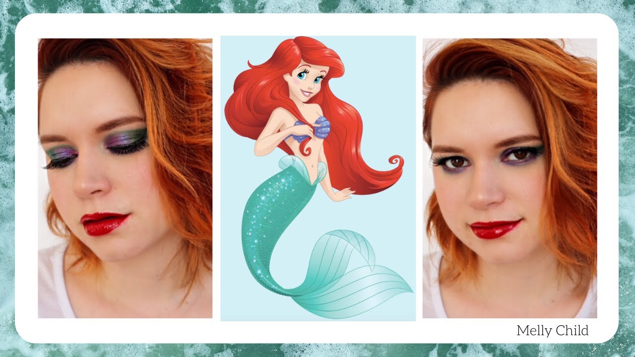 ARIEL INSPIRED MAKEUP LOOK - Disney princess serie - YouTube
