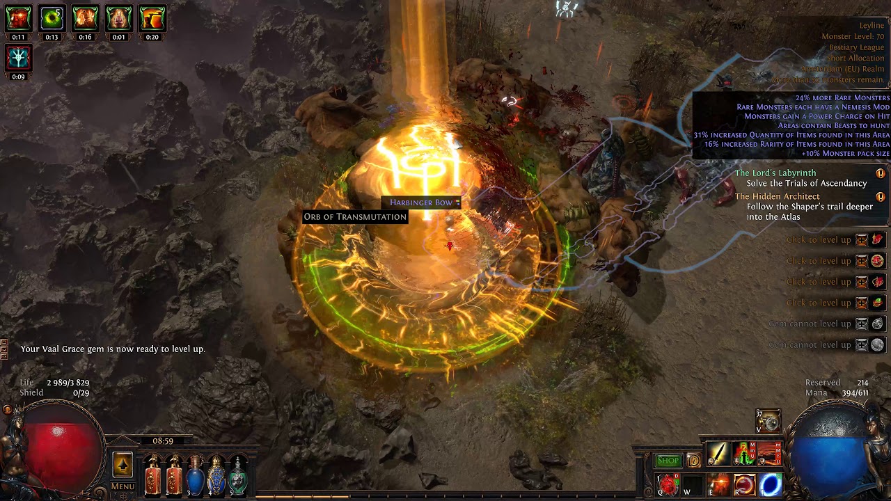 POE Path of exile lvl80 Slayer Cyclone Build Bestiary League - YouTube