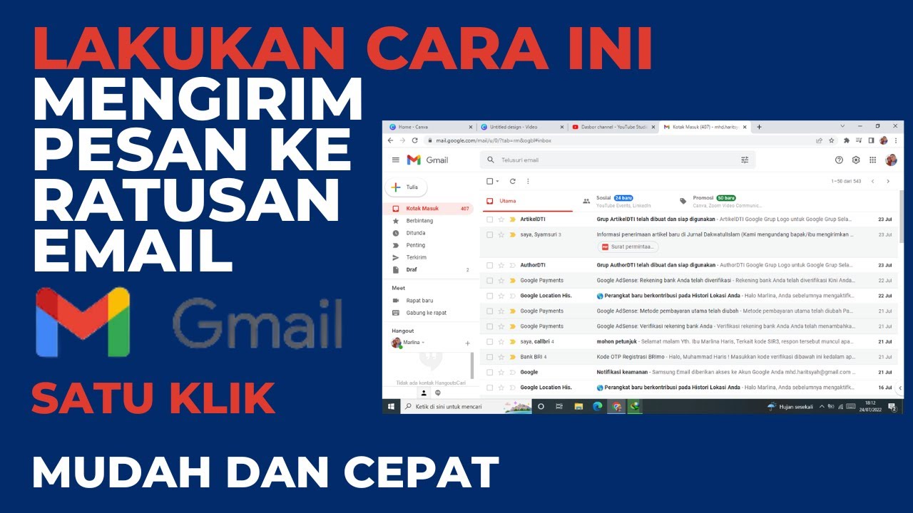 CARA MUDAH MENGIRIM EMAIL KE BANYAK ALAMAT - YouTube