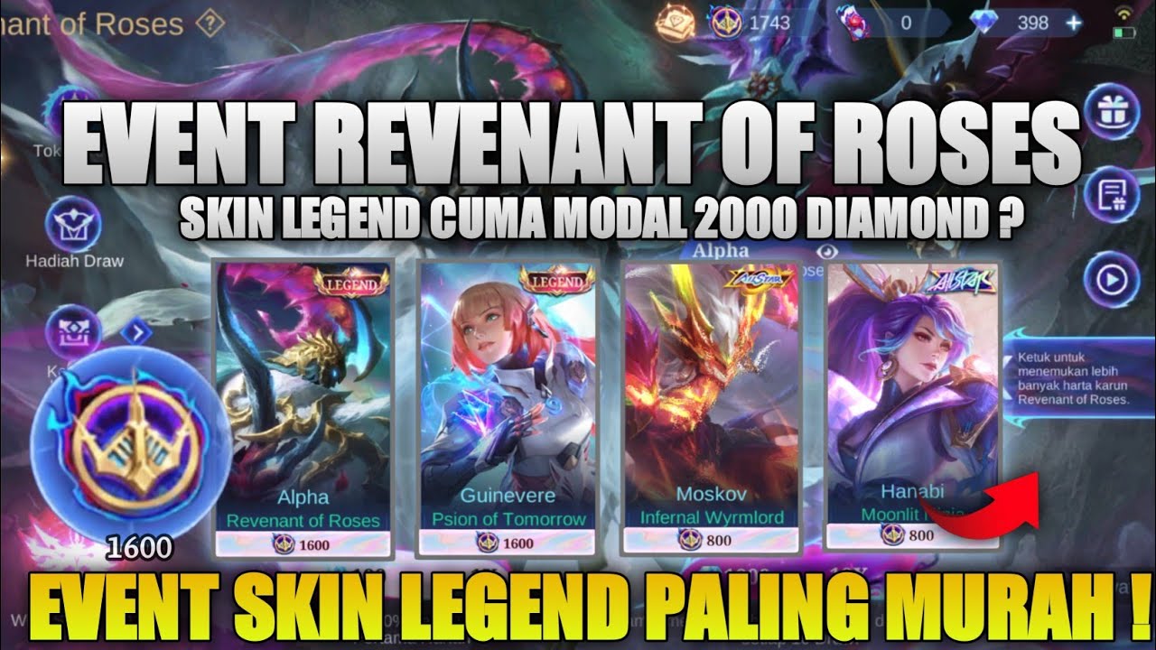 1000% WORTH IT!! EVENT REVENANT OF ROSES SKIN ALPHA LEGEND MODAL 2000 ...