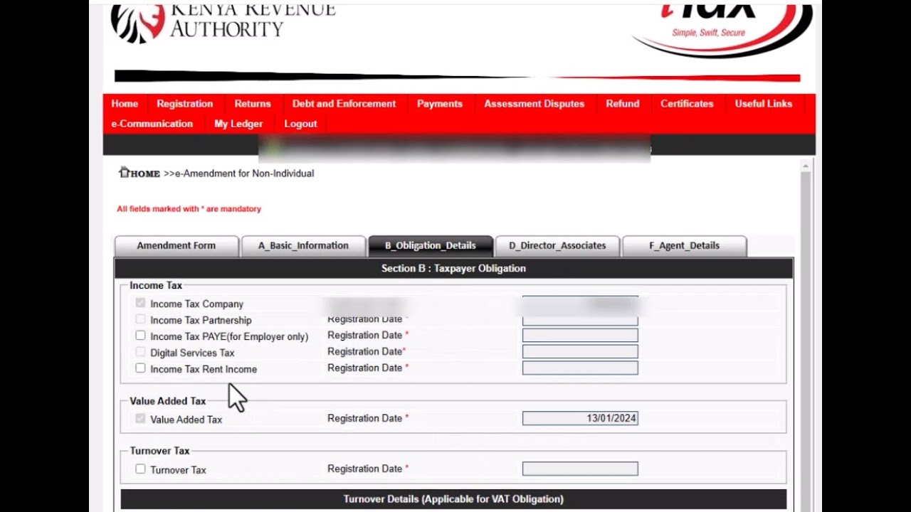 How to Add And Remove Tax Obligations on Itax Portal - YouTube
