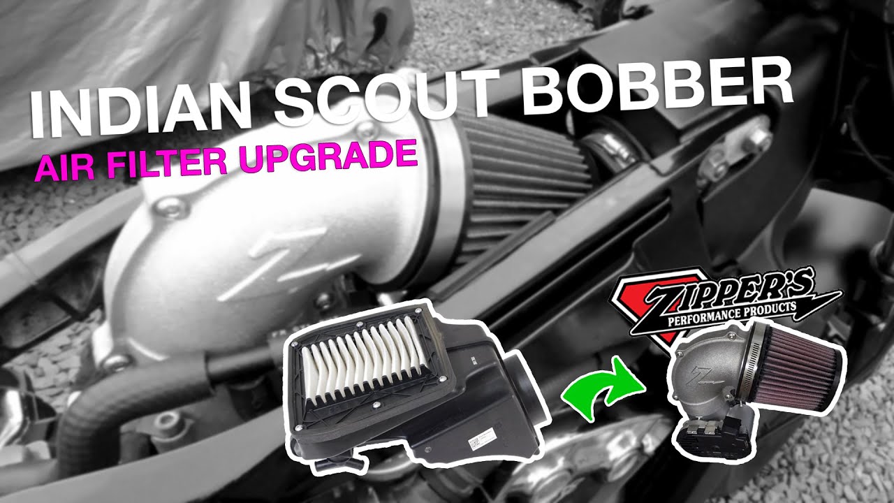 Indian Scout Bobber 21 | Zipper's MaxFlow Air Filter Upgrade - YouTube