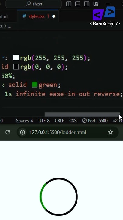 Spinner Loader With Html And Css Ramscript Neerajwalia Design Coding Css Youtube