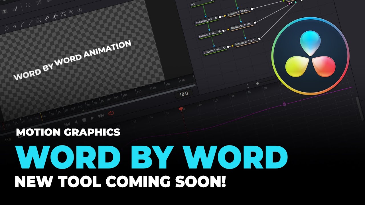 DaVinci Resolve Fusion - Word by Word Animation - new tool coming soon ...