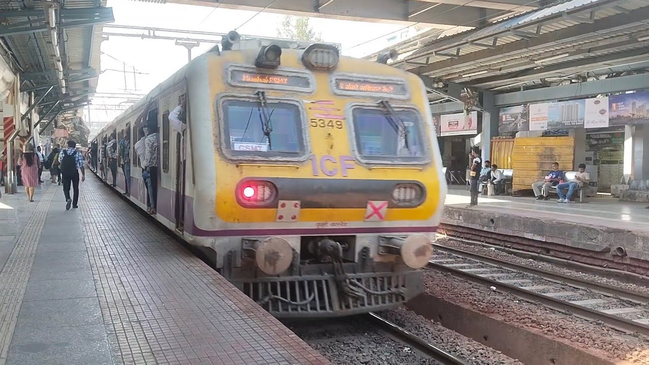 Mumbai csmt Central line local trains video | train video live in the ...