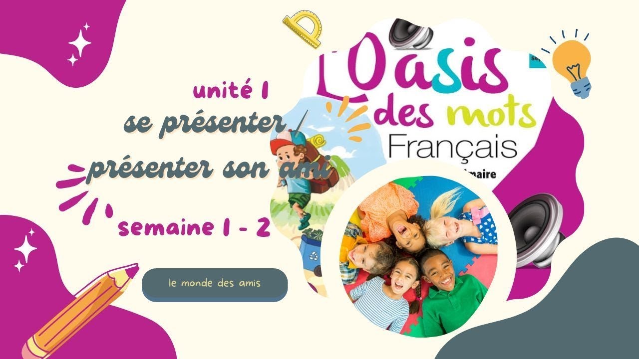 se présenter | présenter son ami | l'oasis des mots 3ème AP | dialogue ...