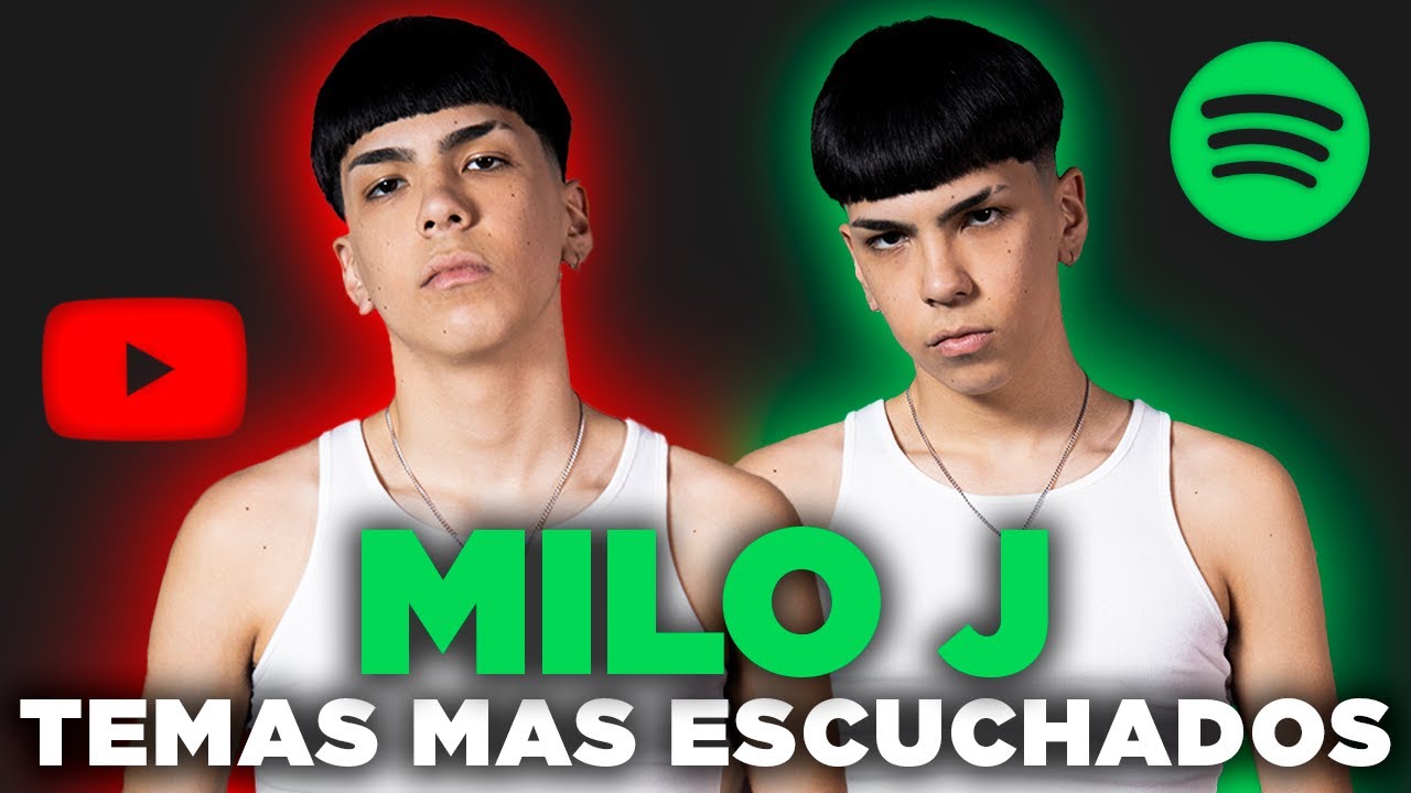 Los TEMAS de MILO J con más STREAMS COMBINADOS [Youtube + Spotify ...