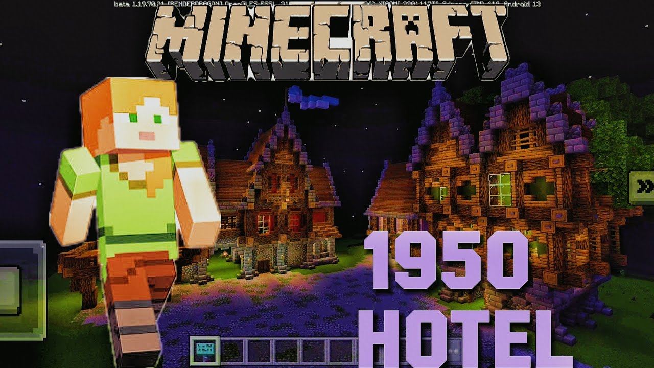 1950 OLD MODEL HOTEL 🏨 MINECRAFT WORLD AD-GAMERZ#youtubeshorts# ...